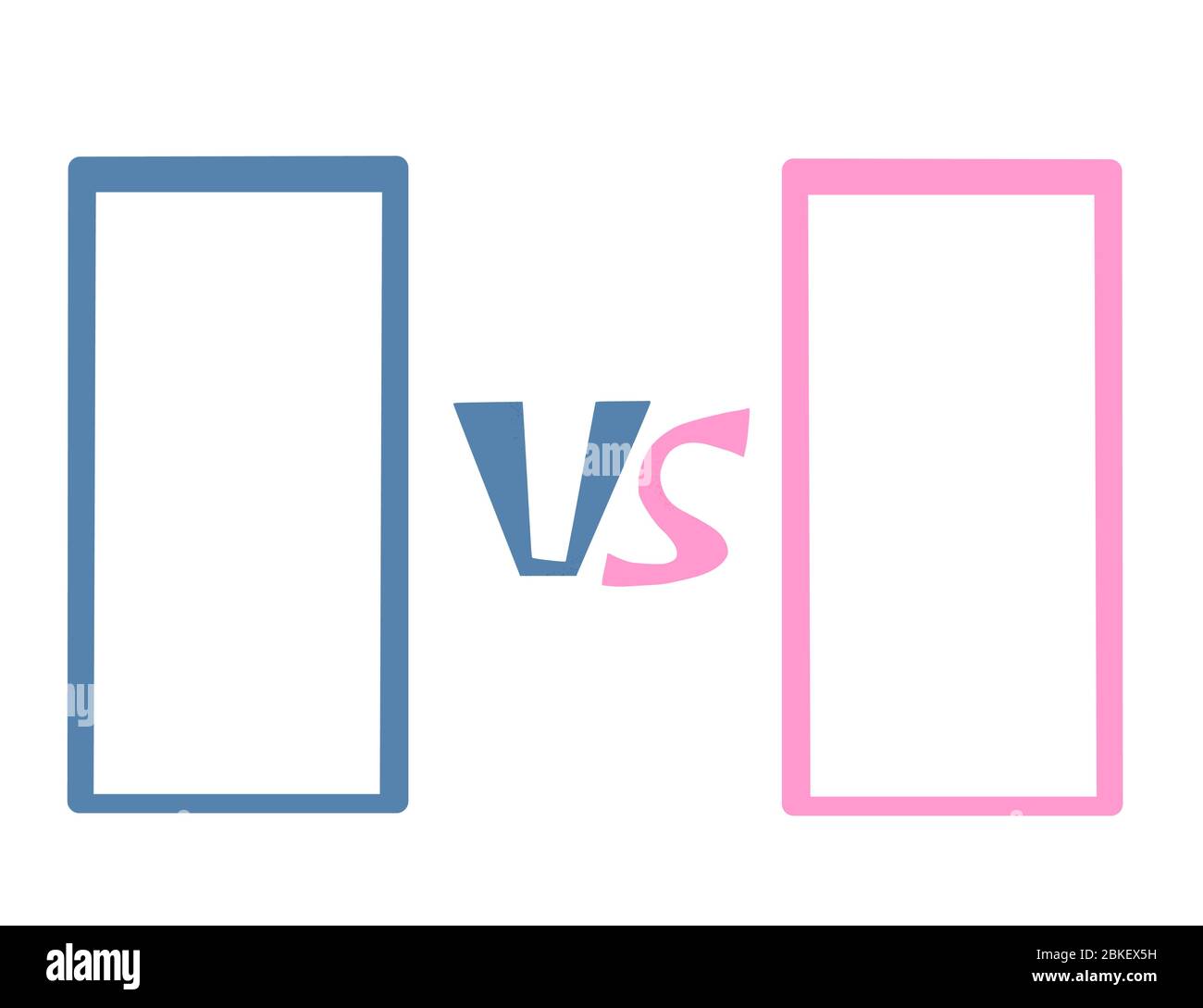 Versus sign with frames with copy space. VS screen. Decorative battle ...