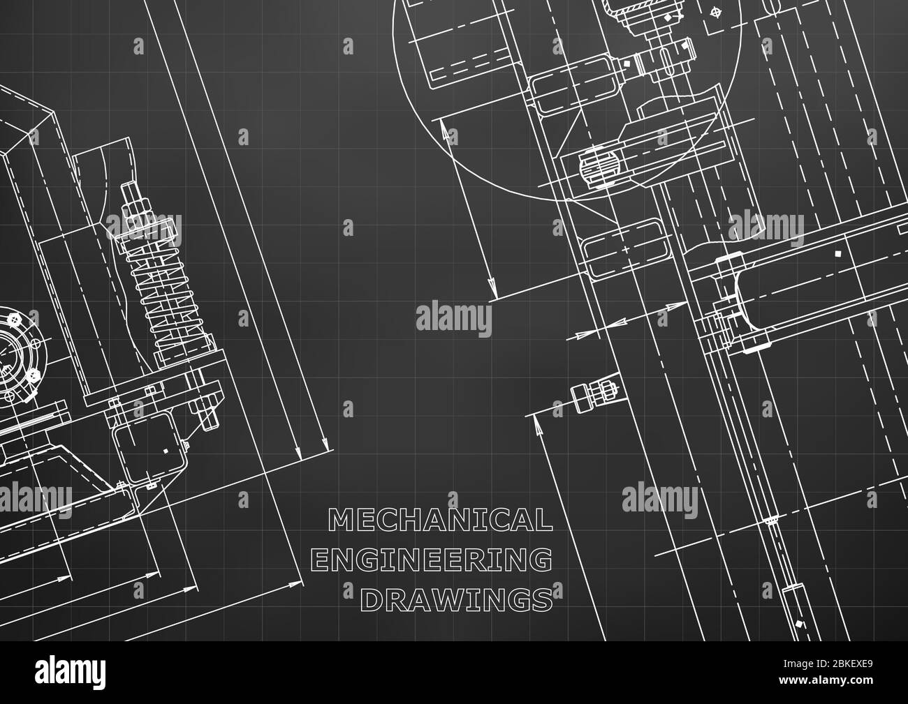 Blueprint, Sketch. Vector engineering illustration. Cover, flyer ...