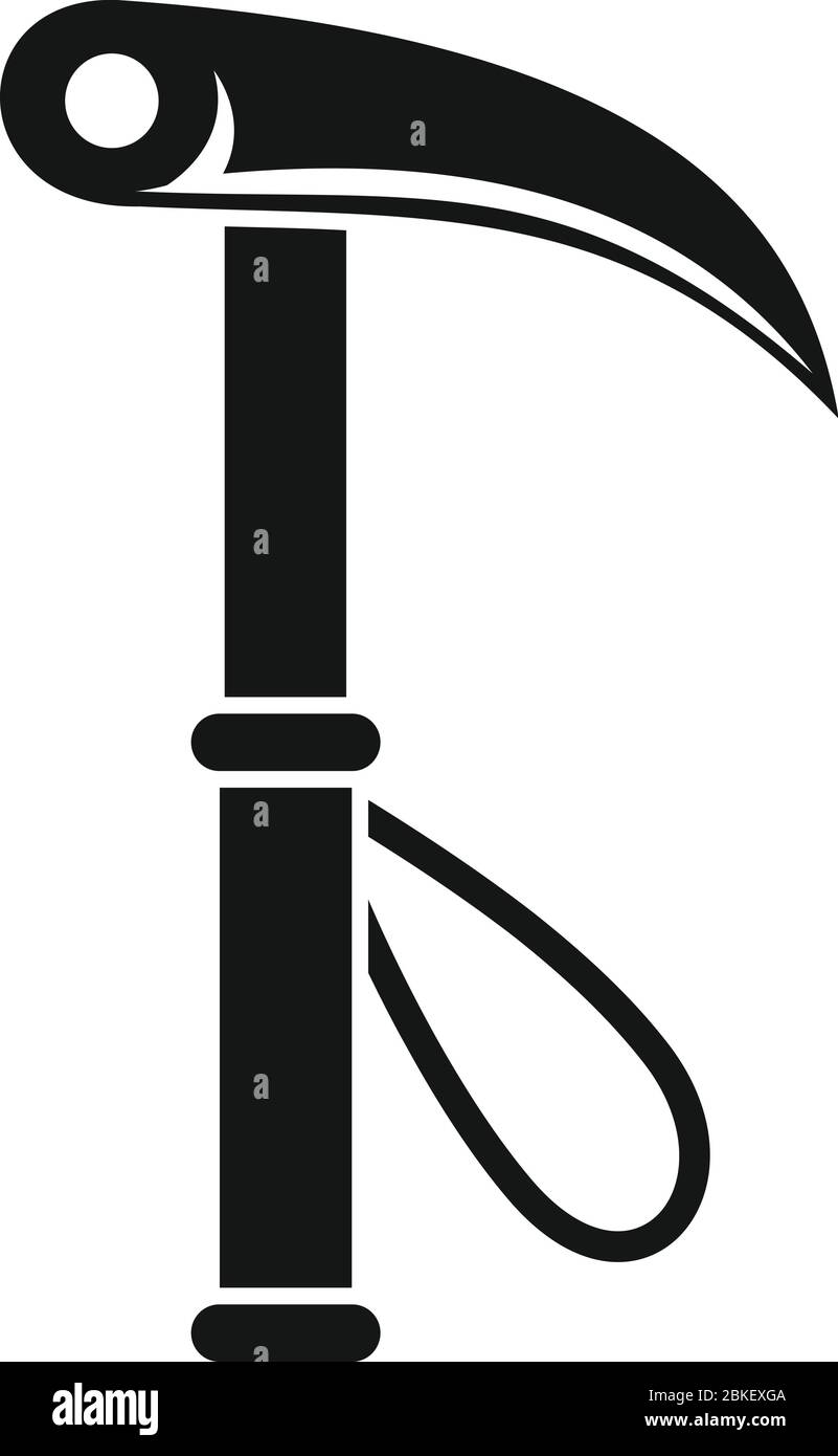 Hiking ice pick icon. Simple illustration of hiking ice pick vector ...
