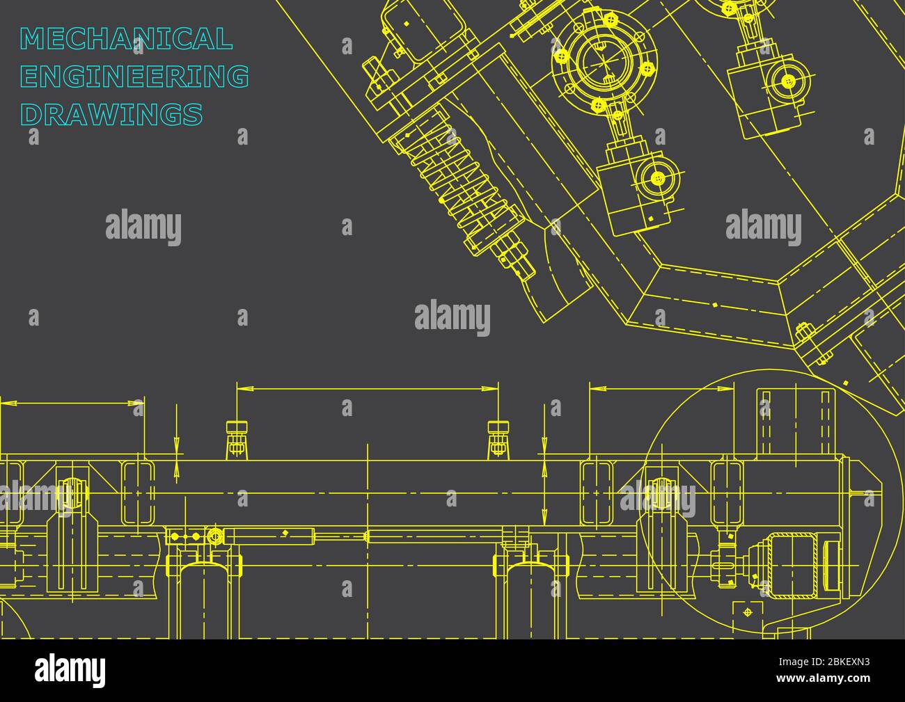 Computer aided design systems. Technical illustrations, backgrounds ...