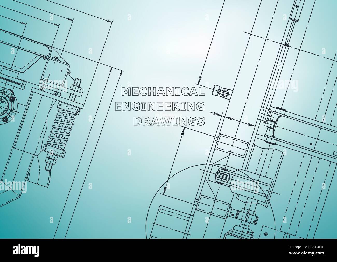 Blueprint, Sketch. Vector engineering illustration. Cover, flyer ...