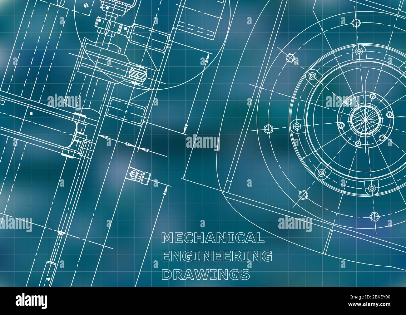 Blueprint, Sketch. Vector engineering illustration. Cover, flyer ...