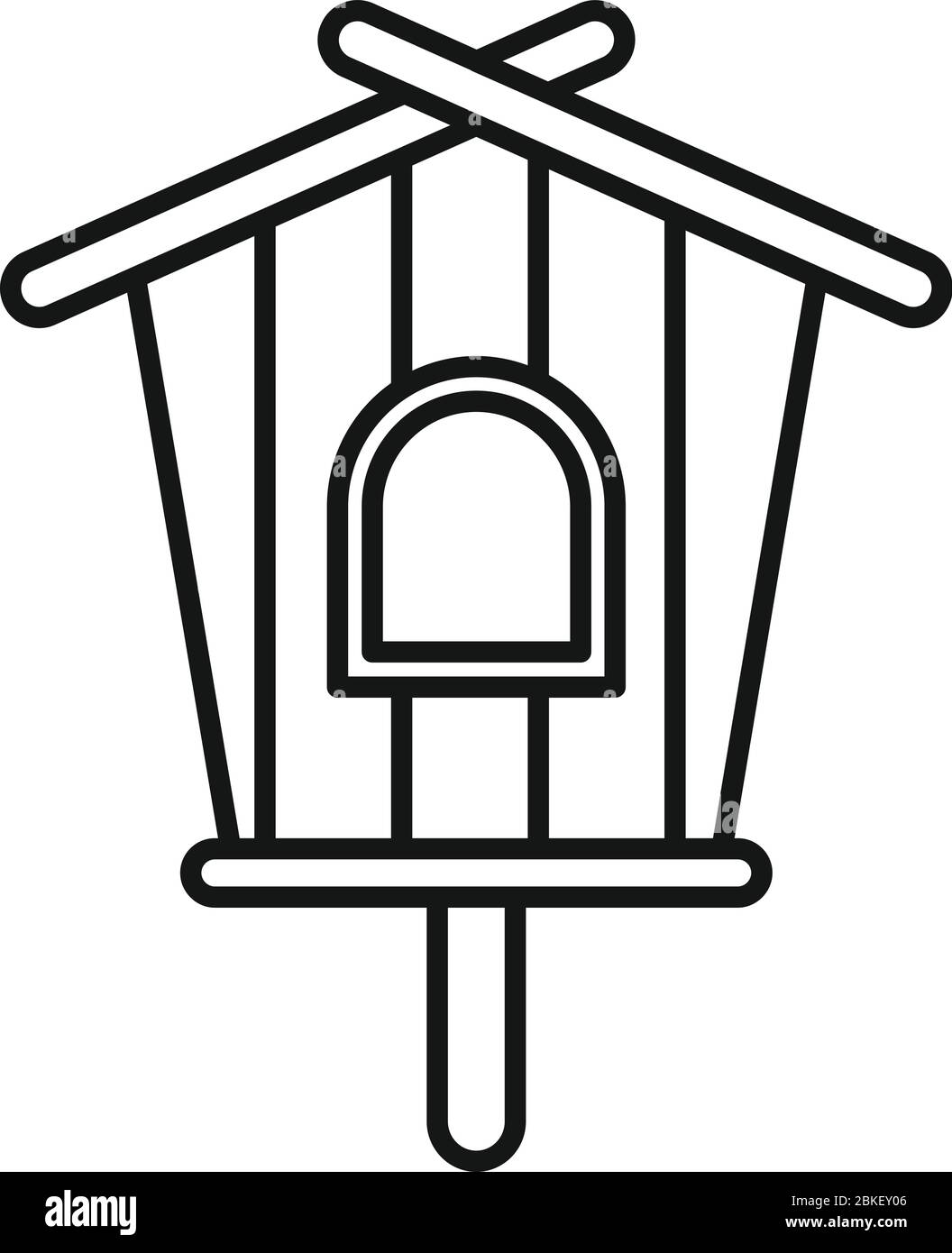 Modern bird house icon. Outline modern bird house vector icon for web ...
