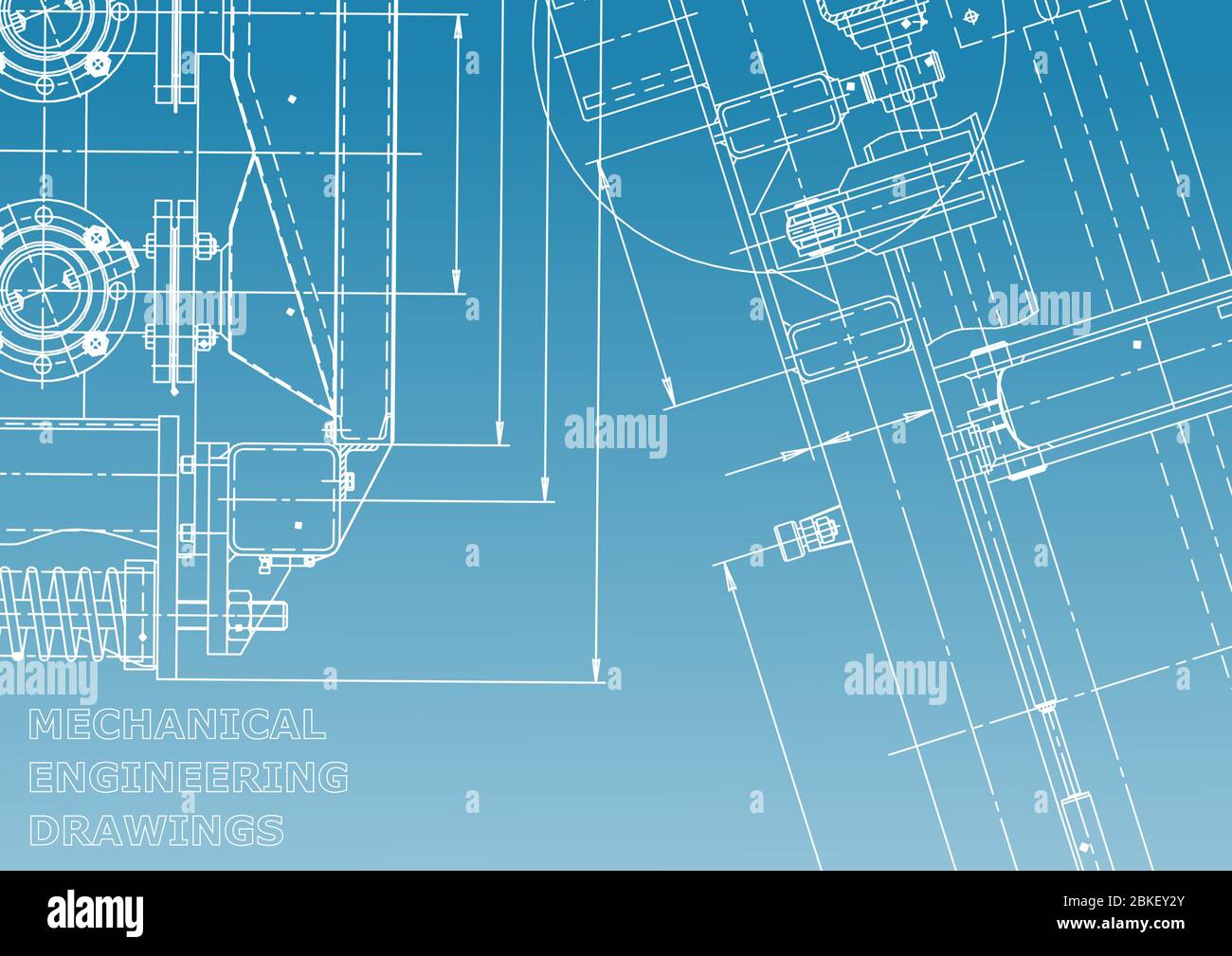 Blueprint. Vector engineering illustration. Computer aided design ...
