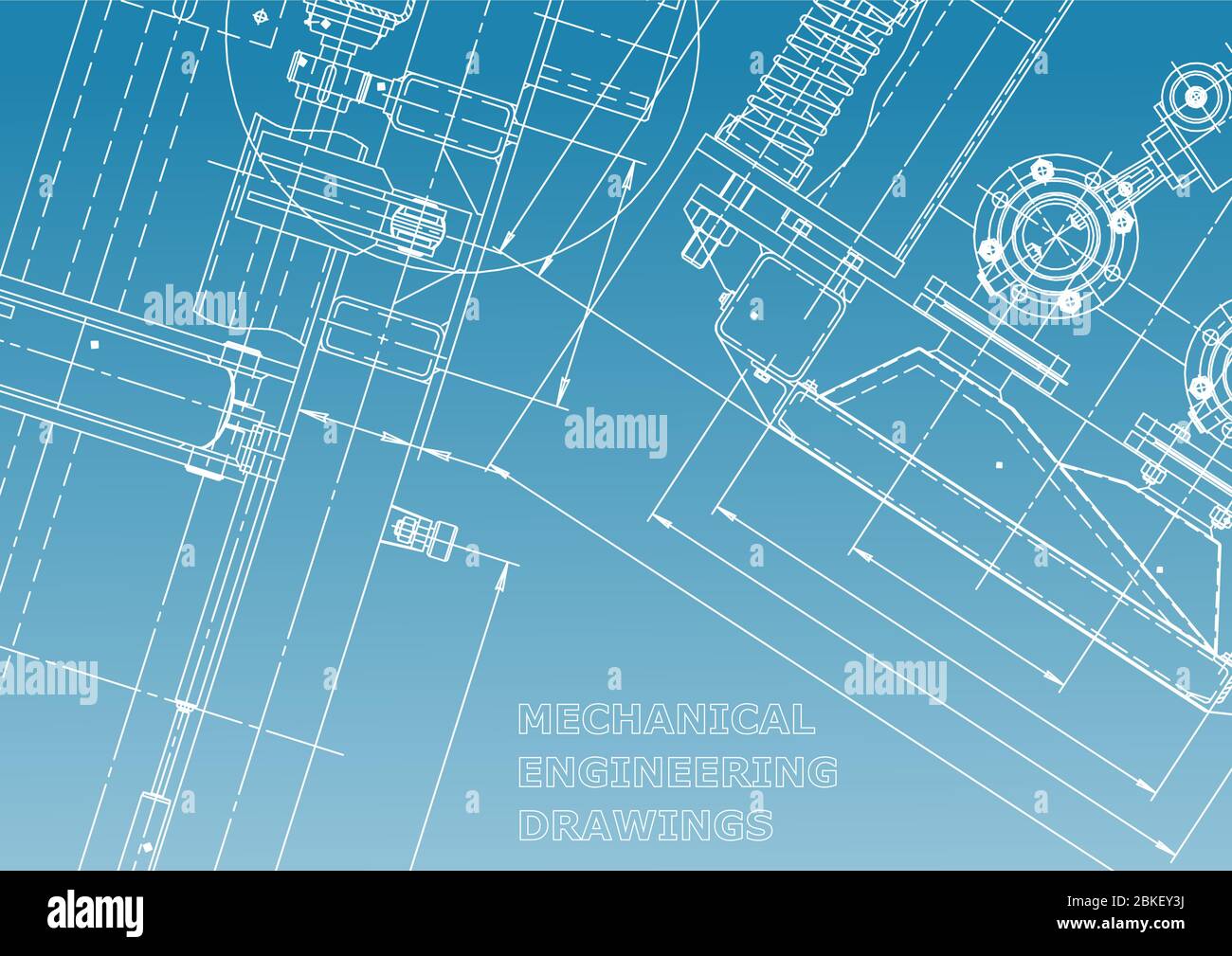 Blueprint. Vector engineering illustration. Computer aided design ...