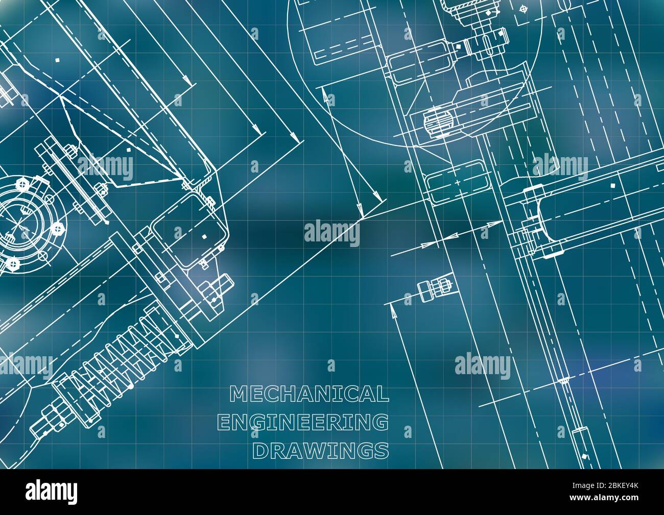 Blueprint. Vector engineering illustration. Computer aided design ...