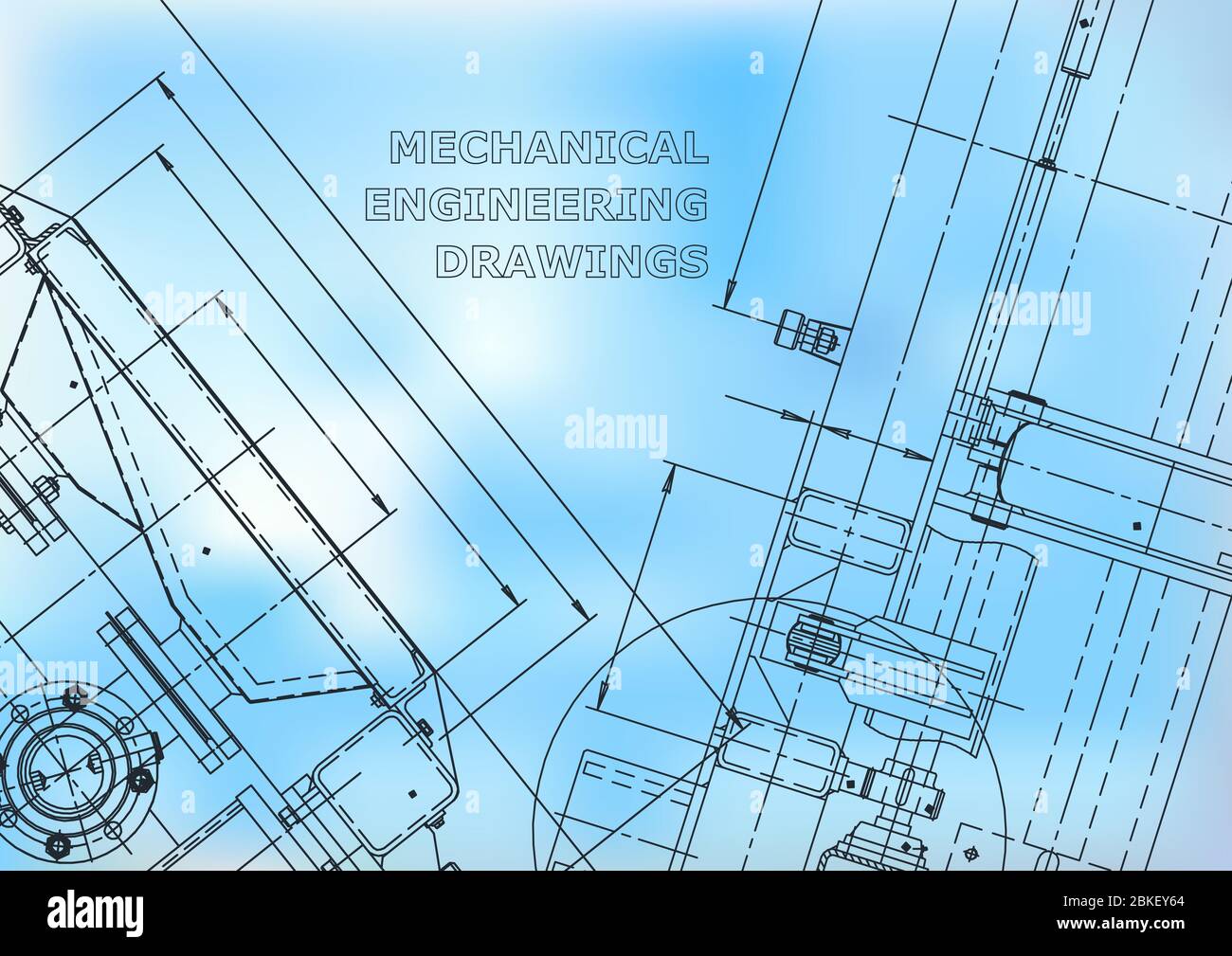 Blueprint. Vector engineering illustration. Computer aided design ...