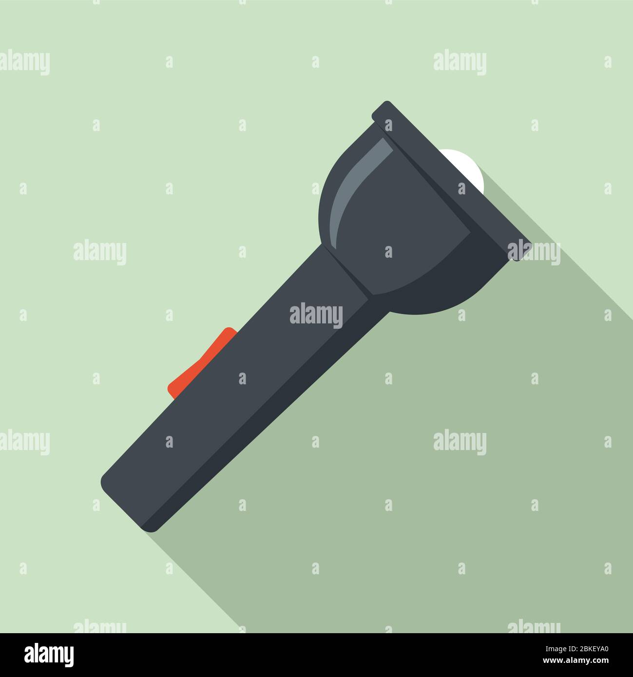 Camping flashlight icon. Flat illustration of camping flashlight vector ...