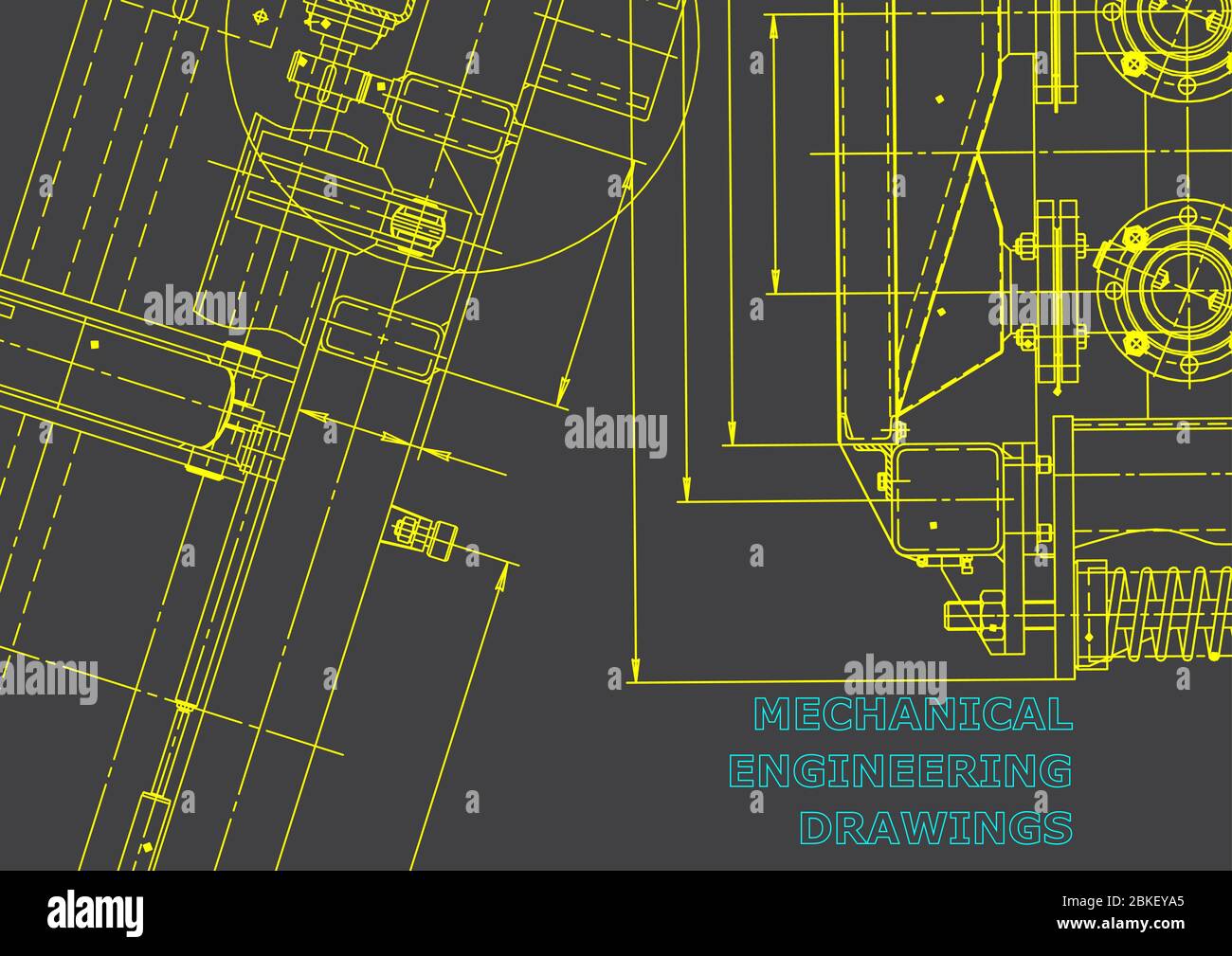 Blueprint. Vector engineering illustration. Computer aided design ...