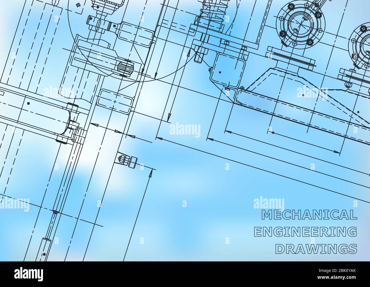 Blueprint. Vector engineering illustration. Computer aided design ...