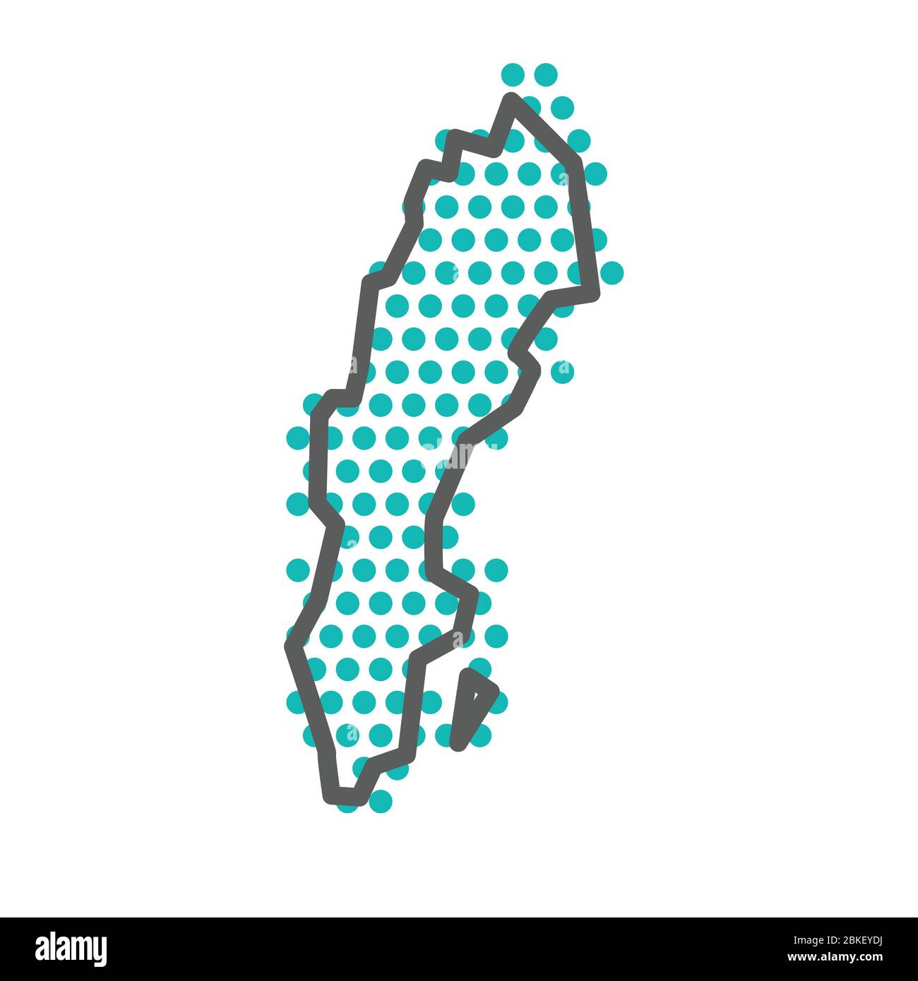 Sweden simple outline map with green halftone dot pattern Stock Vector Image & Art - Alamy