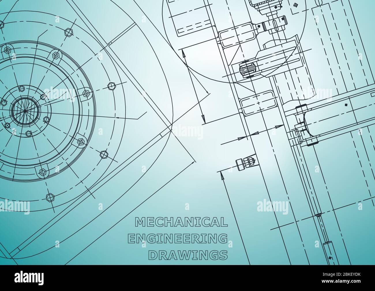 Blueprint. Vector engineering illustration. Cover, flyer, banner ...