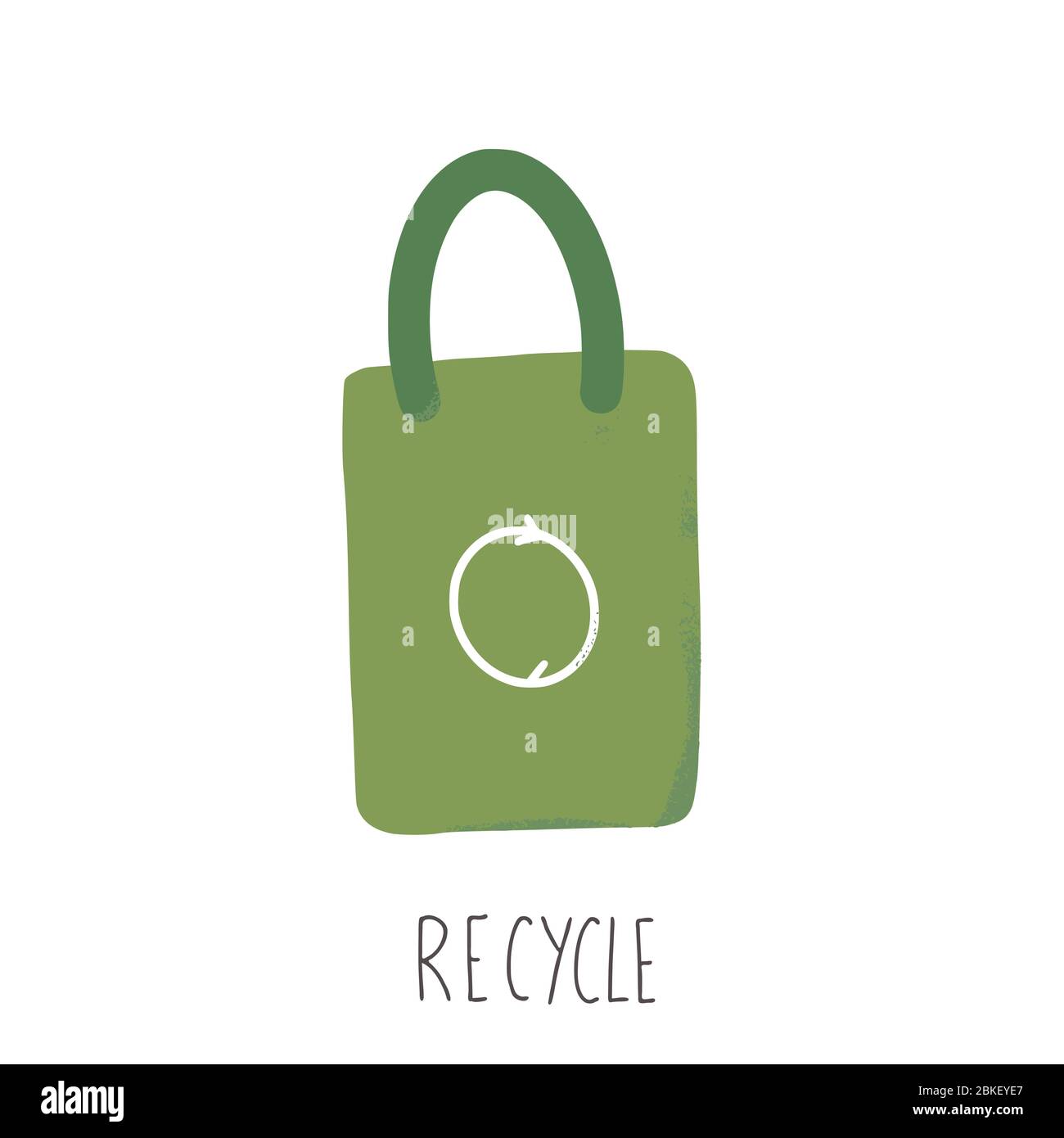 Recycle bag isolated on white background. Zero waste concept. Vector ...