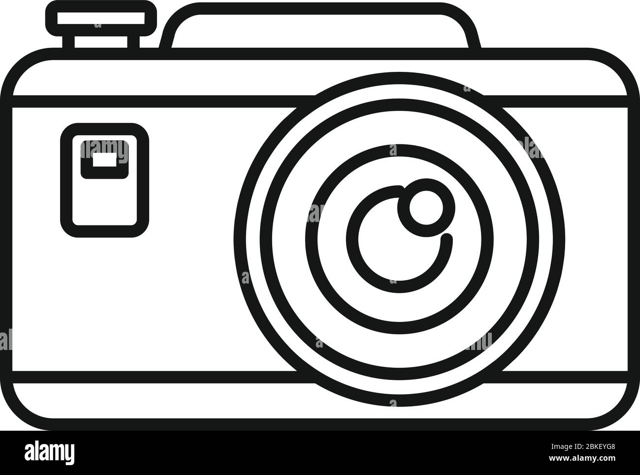 Tourist camera icon. Outline tourist camera vector icon for web design ...