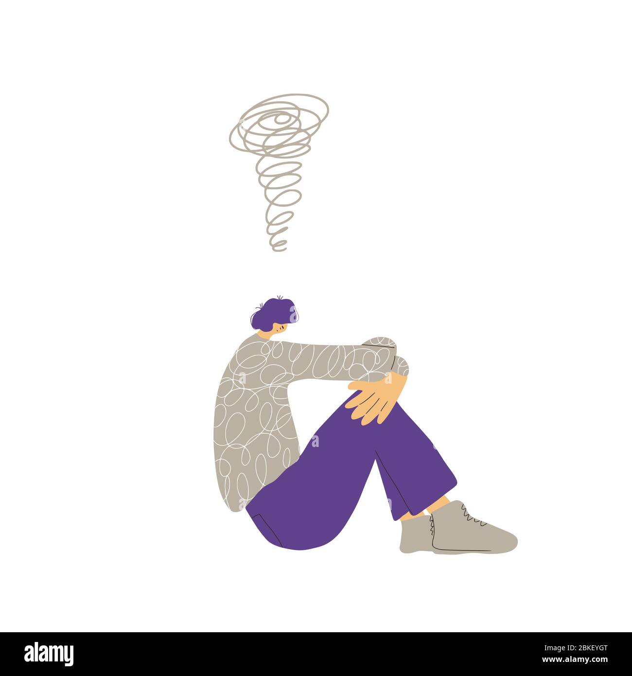 Mental disorder. Psychiatric isuess or psychological problems. Male ...