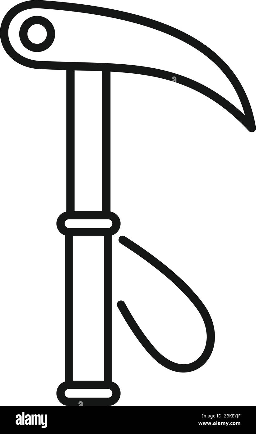 Hiking ice pick icon. Outline hiking ice pick vector icon for web ...