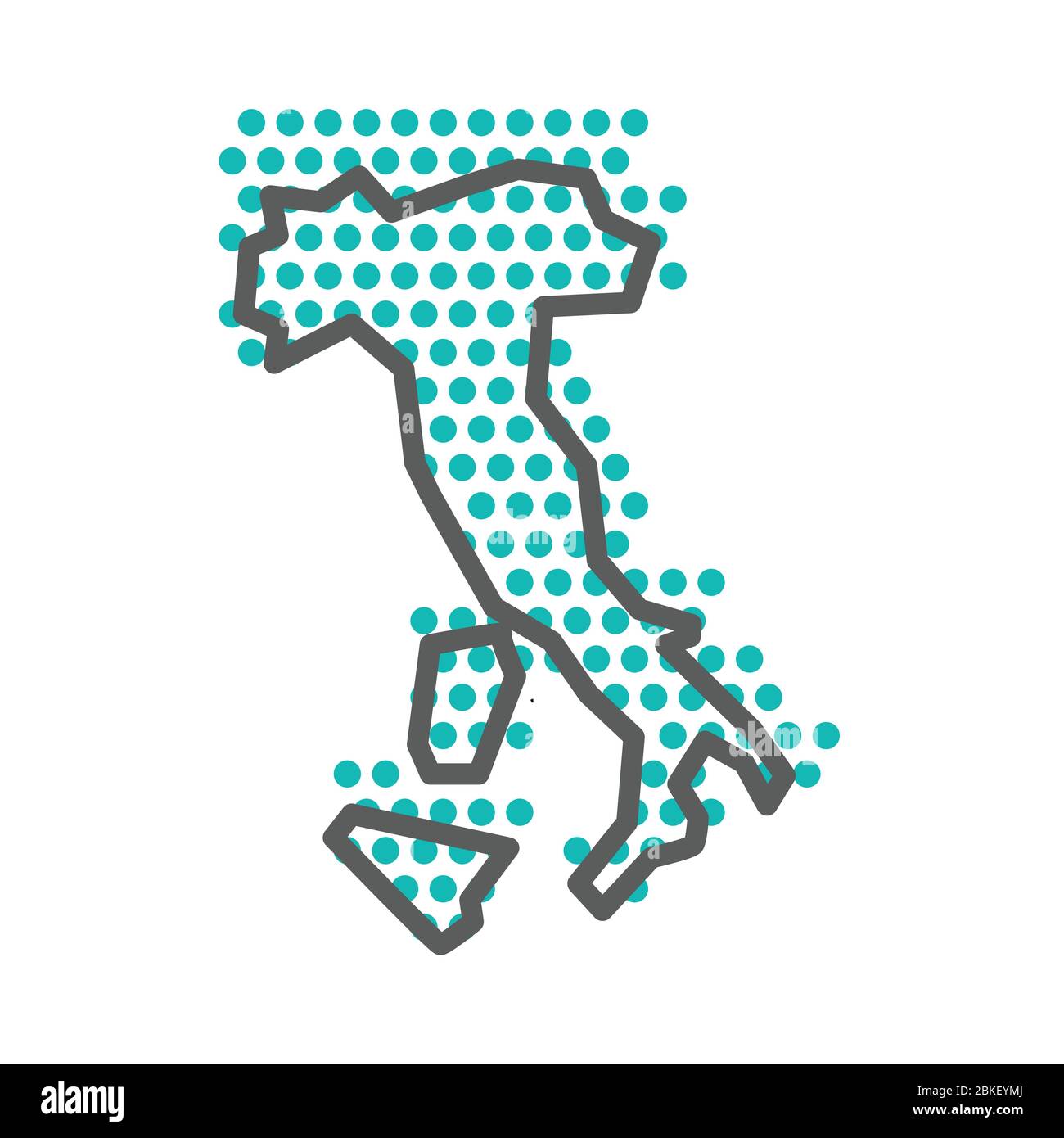 Italy country outline hi-res stock photography and images - Alamy