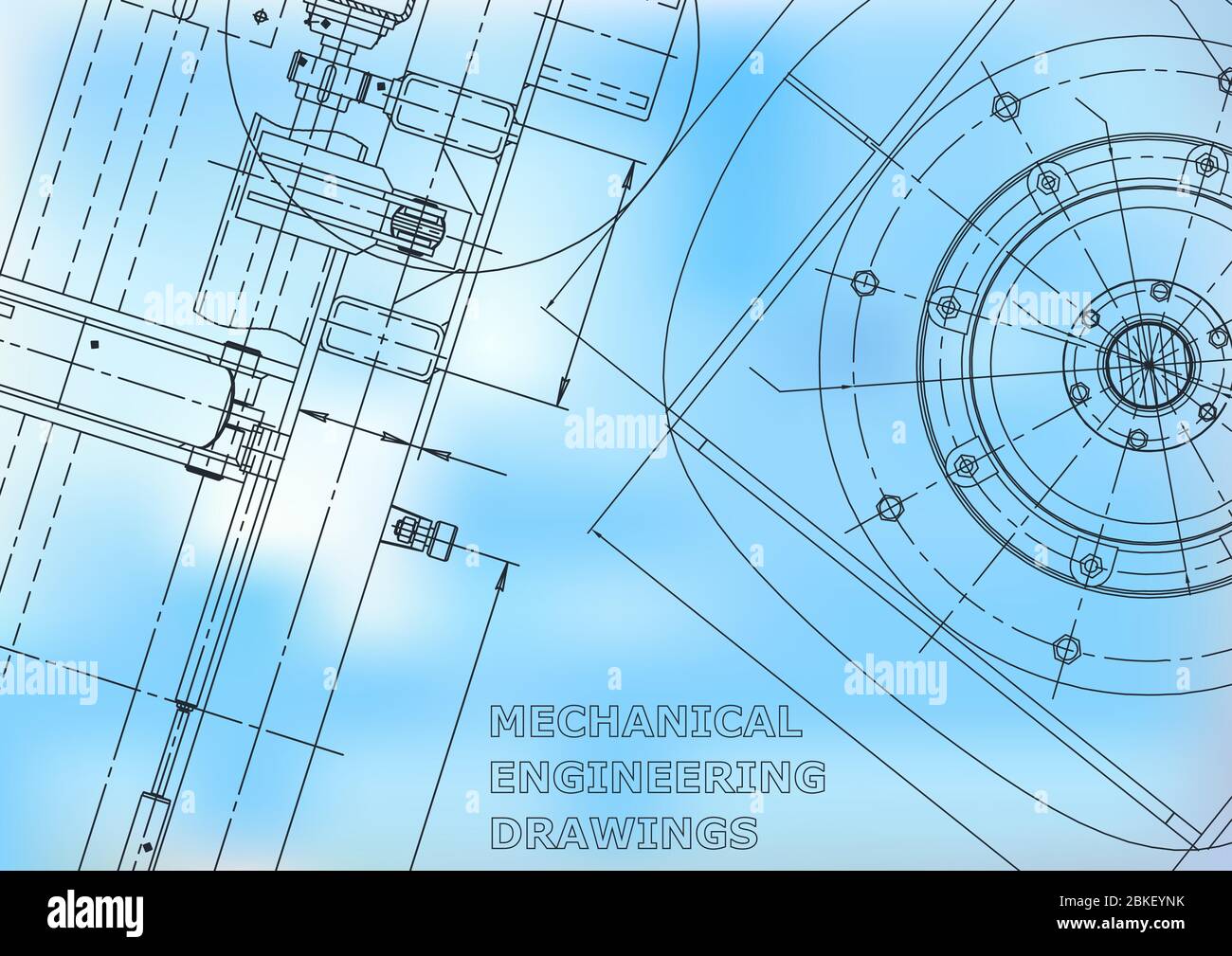 Blueprint. Vector engineering illustration. Cover, flyer, banner ...