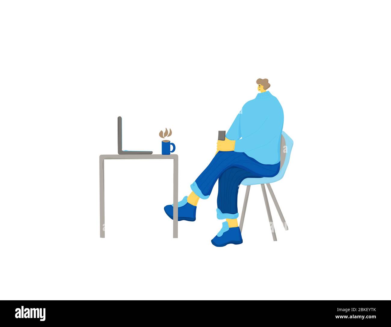 Man sitting alone in cinema Stock Vector Images - Alamy