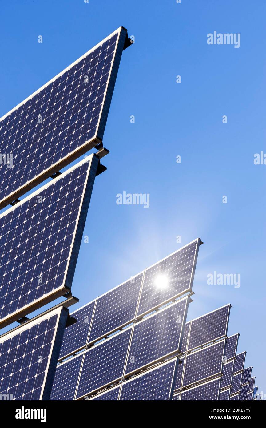 Photovoltaic Solar Panels, Lower Franconia, Bavaria, Germany Stock ...