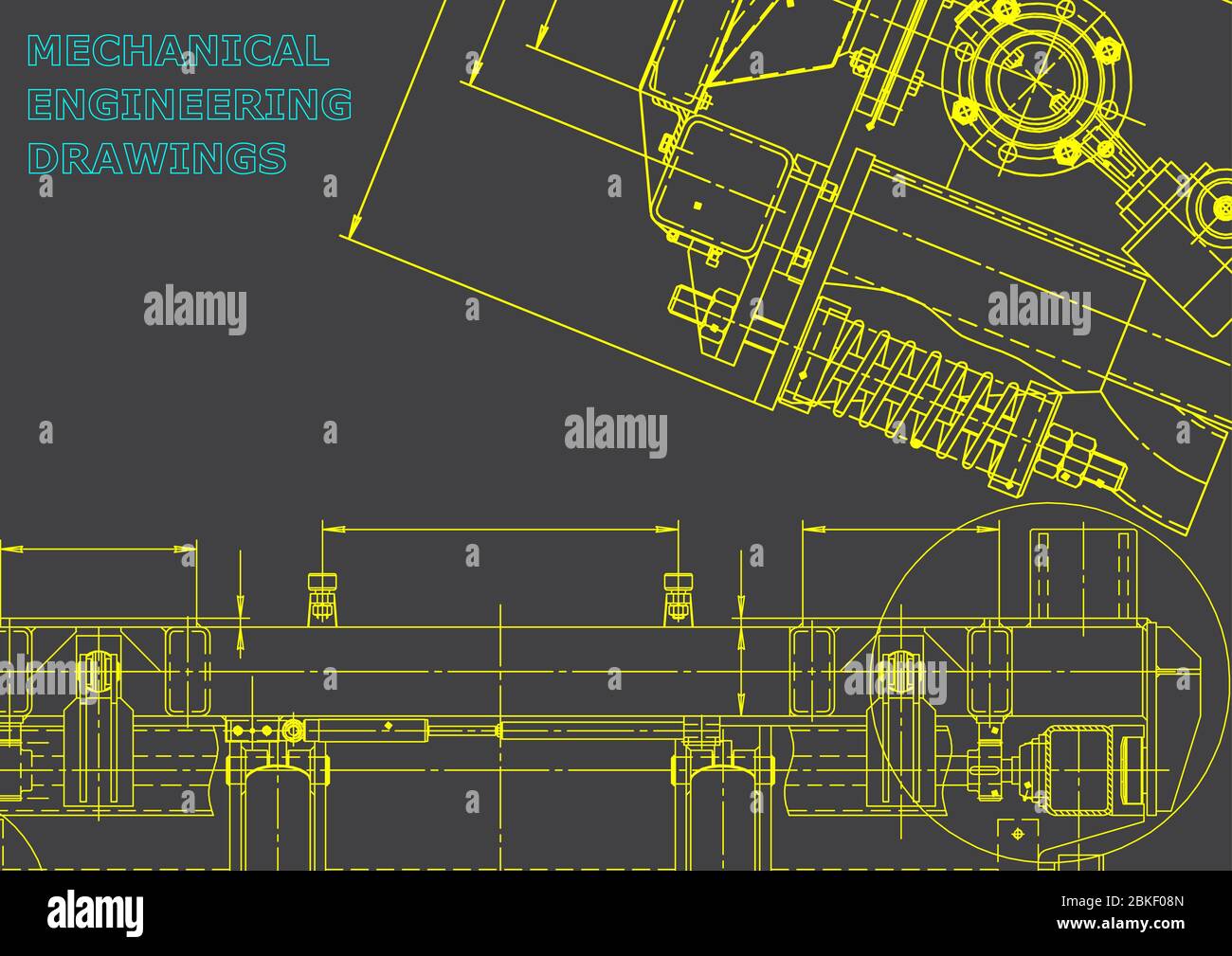 Computer aided design systems. Technical illustrations, background ...