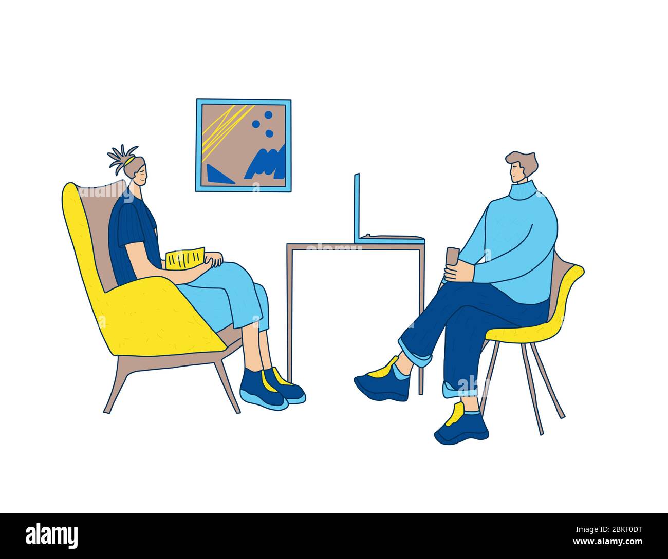 Casual interview woman Stock Vector Images - Alamy