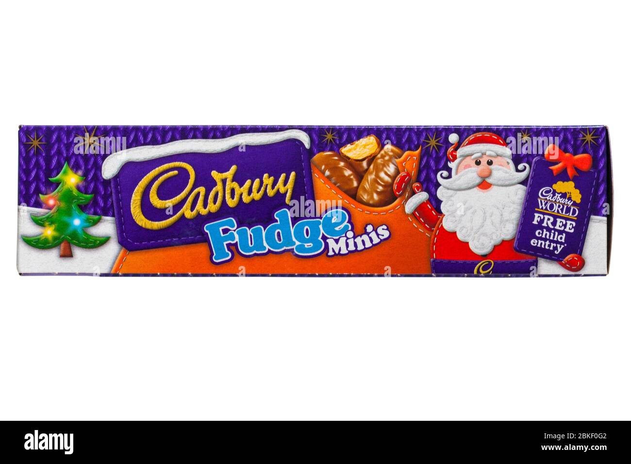 box of Cadbury Fudge minis isolated on white background - ready for ...