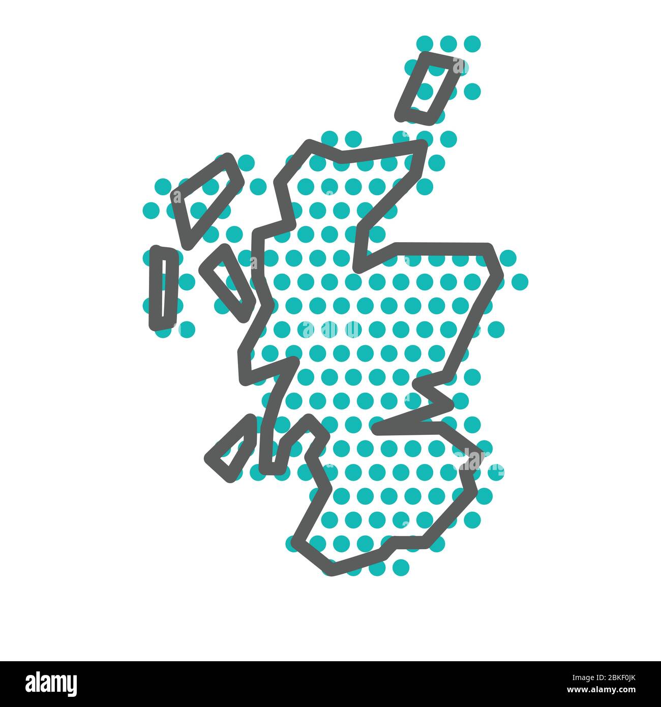 Scotland simple outline map with green halftone dot pattern Stock Vector Image & Art - Alamy