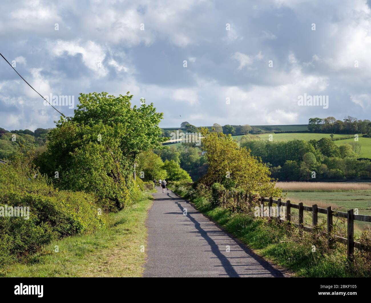 BIDEFORD, DEVON,ENGLAND, UK - MAY 1 2020: The Tarka Trail, walking and ...