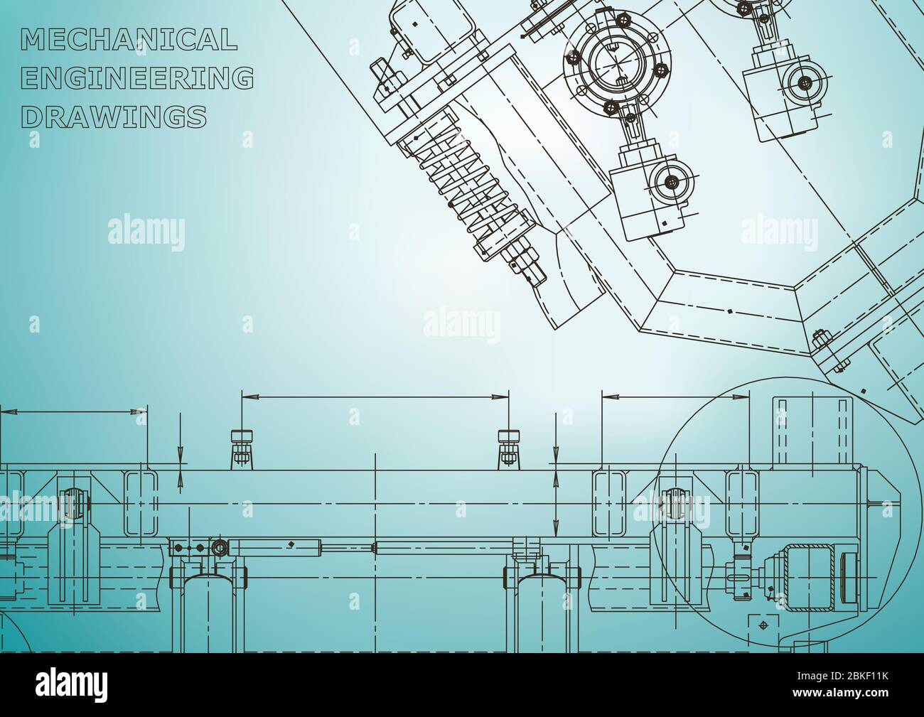 Computer aided design systems. Technical illustrations, backgrounds ...