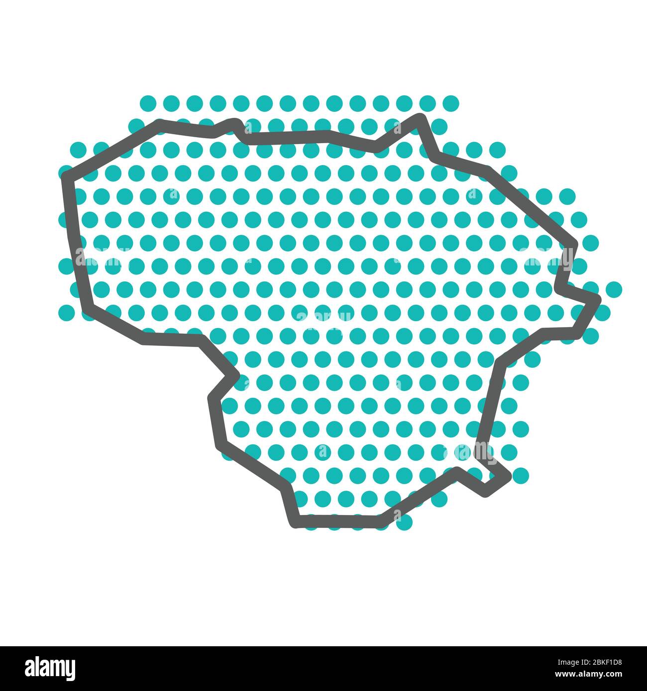 Lithuania simple outline map with green halftone dot pattern Stock Vector Image & Art - Alamy