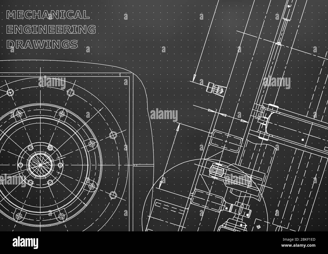 Blueprint, Sketch. Vector engineering illustration. Cover, flyer ...