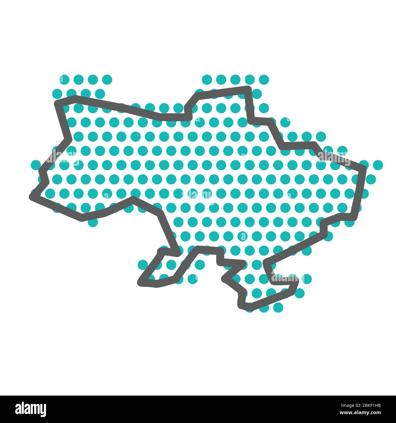 Ukraine simple outline map with green halftone dot pattern Stock Vector Image & Art - Alamy