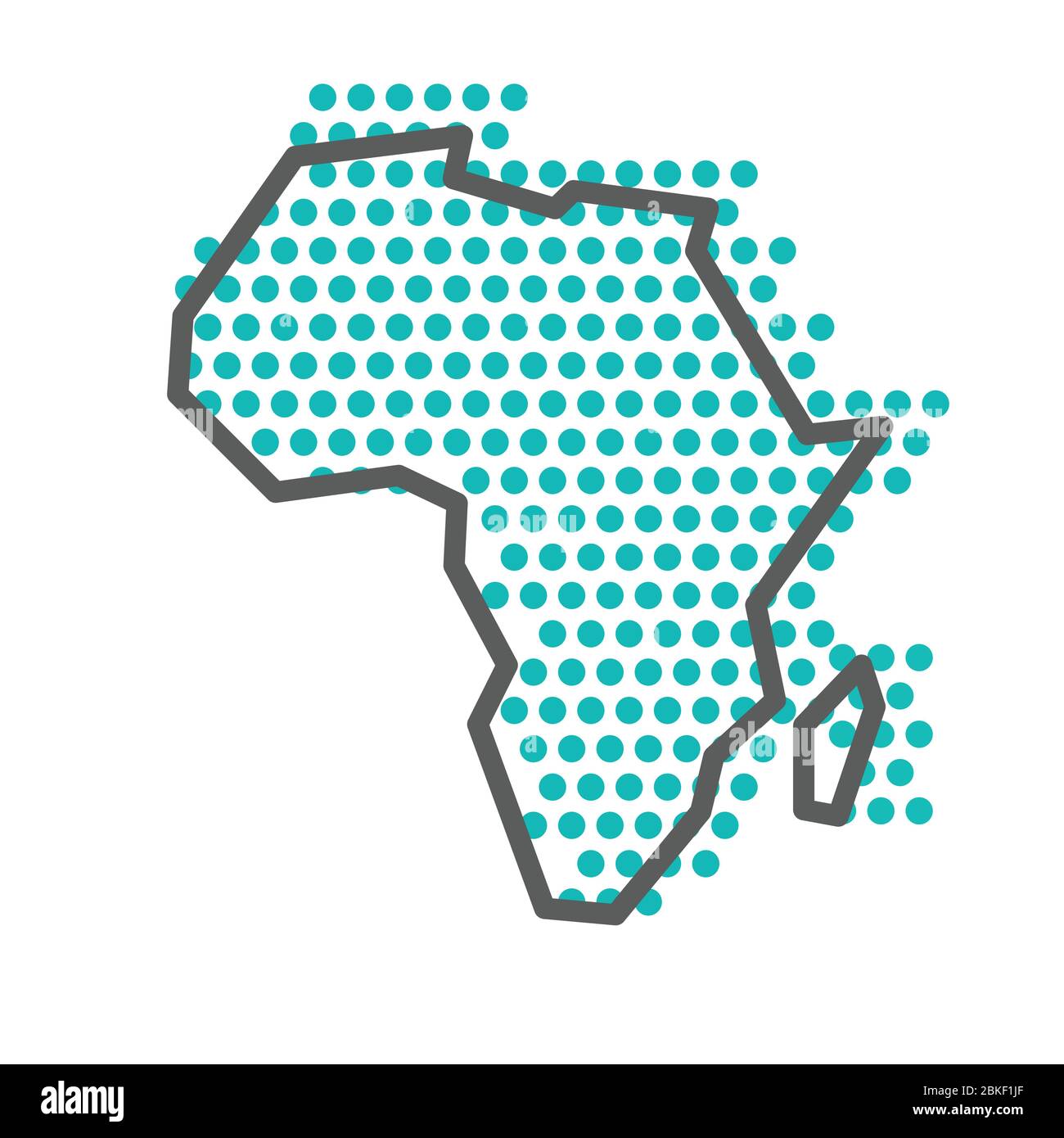Africa simple outline map with green halftone dot pattern Stock Vector Image & Art - Alamy