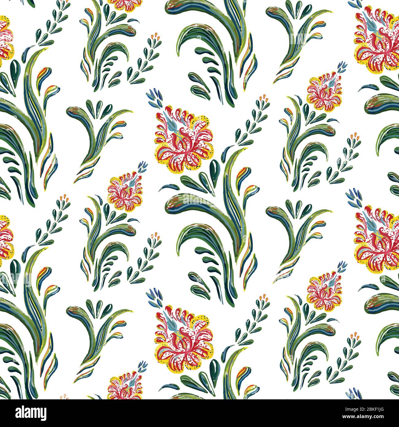 Hand drawn illustration in Ukrainian folk style. Ukrainian folk art ...