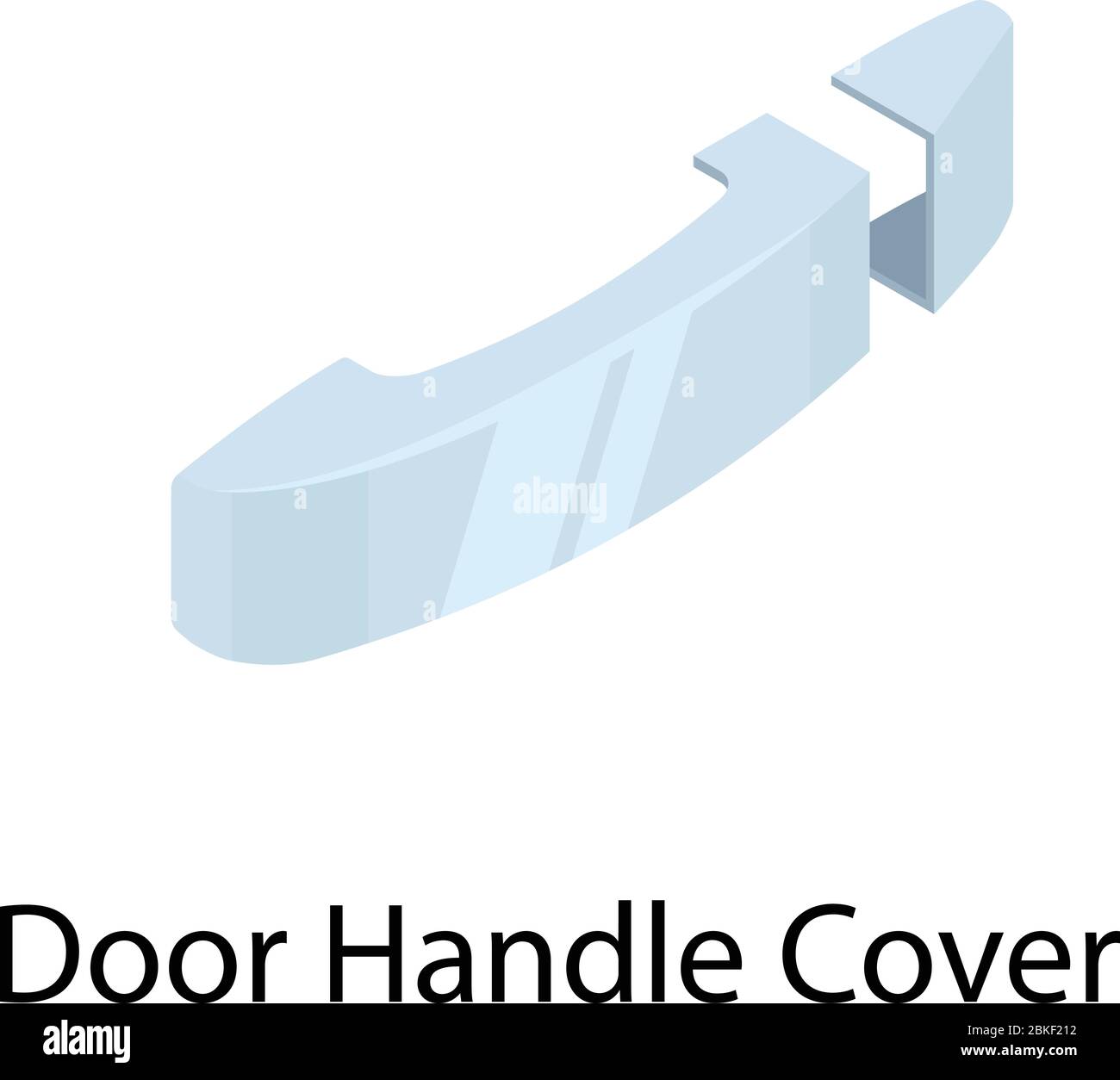 Door handle cover icon. Isometric of door handle cover vector icon for ...