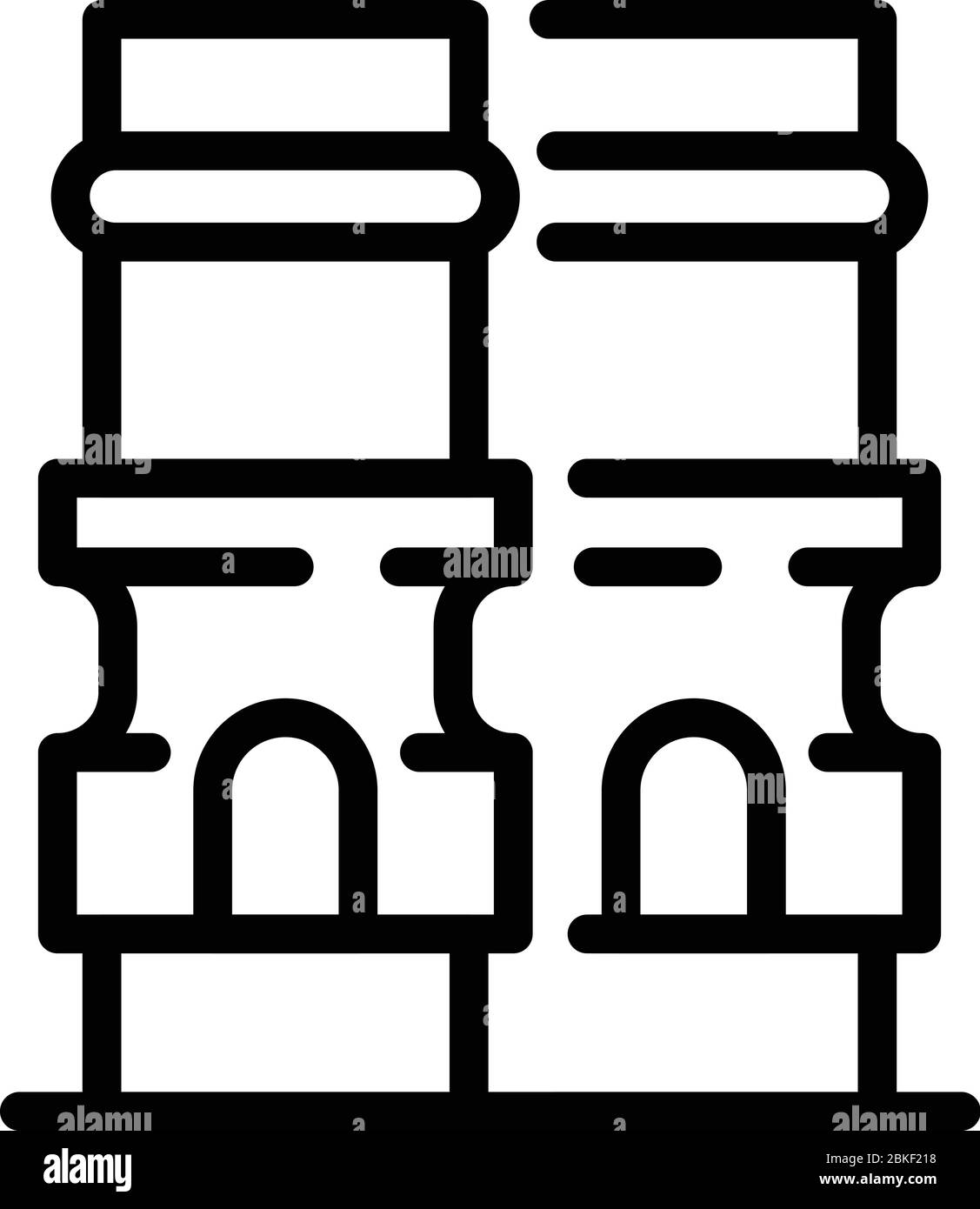 Medieval two towers Stock Vector Images - Alamy