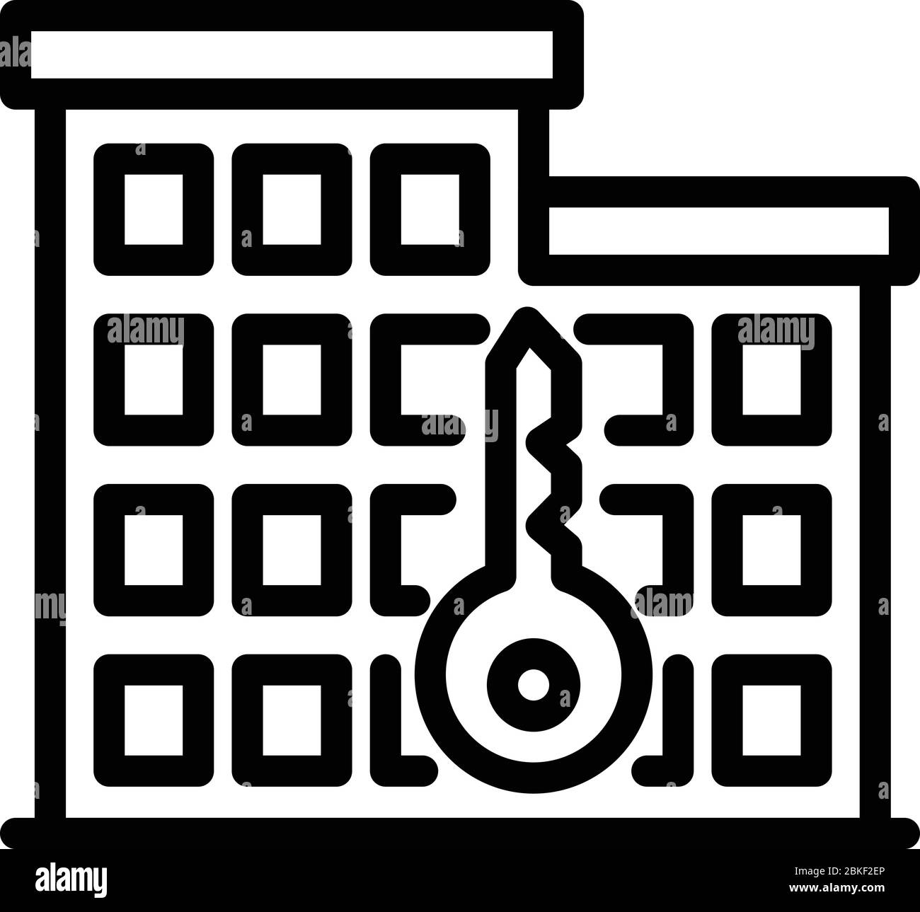 Building and key icon, outline style Stock Vector Image & Art - Alamy