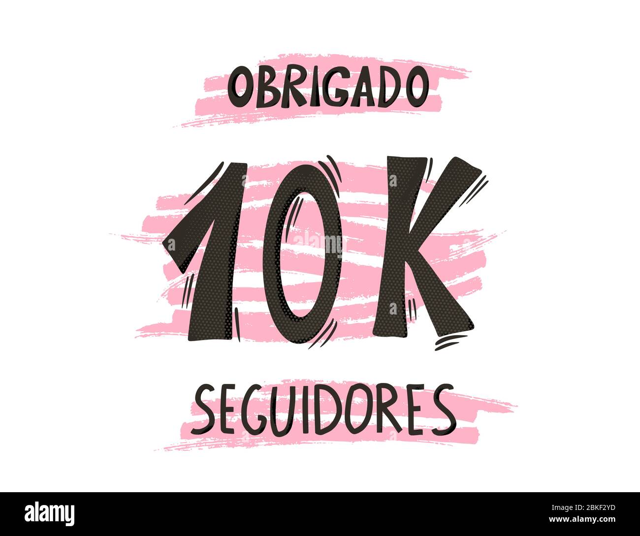 Obrigado 10k Seguidores Thank You Followers In Portuguese Celebration