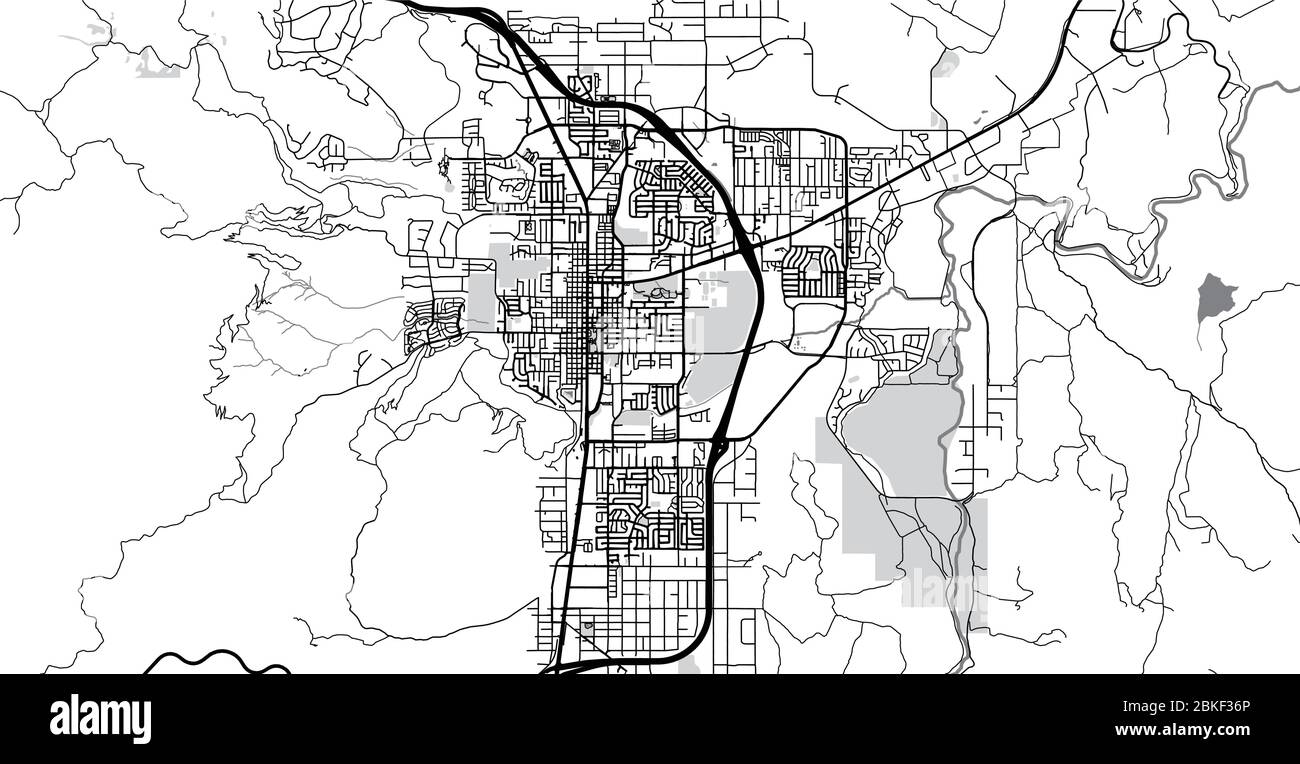 Urban vector city map of Carson City, USA. Nevada state capital Stock ...
