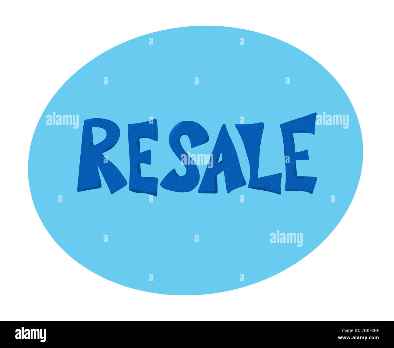 Resale hand drawn text emblem. Lettering isolated on white background ...