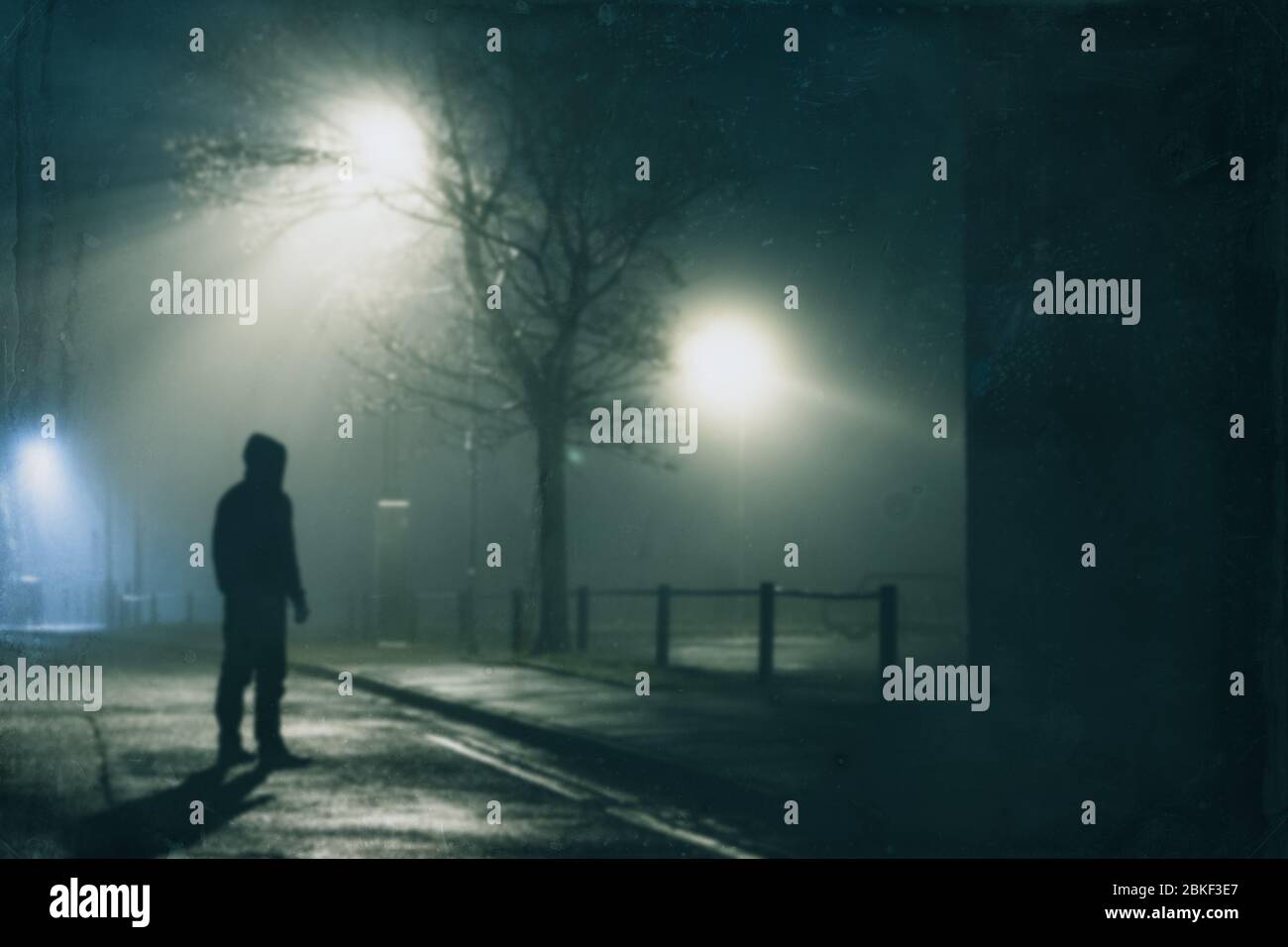 Scary man street lights hi-res stock photography and images - Alamy
