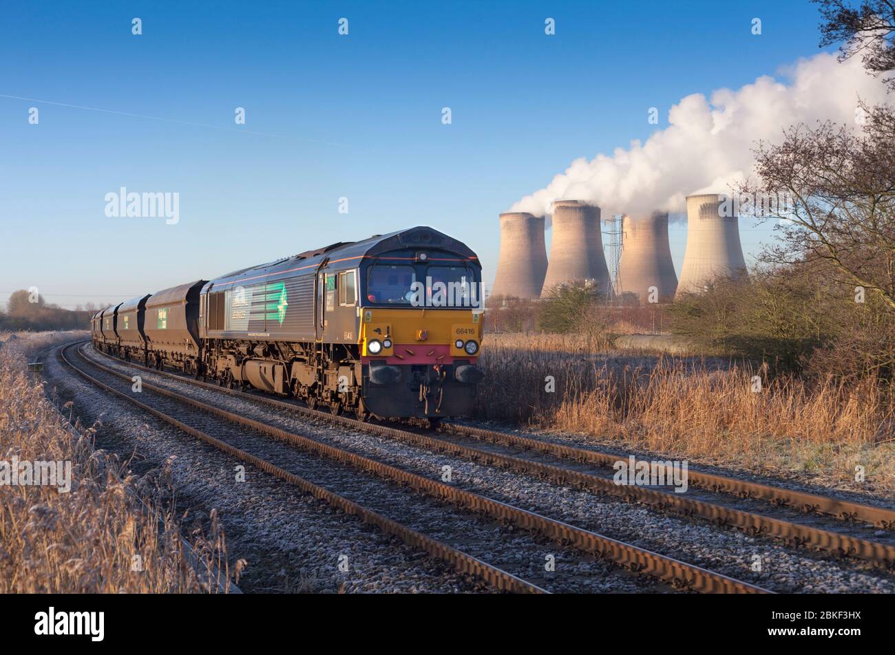 Class 66 locomotive 66416 passing Marsh House Crossing (East of ...