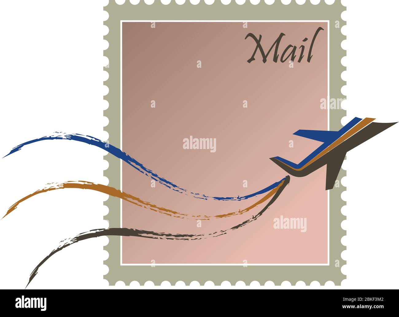 illustration art of fast mail stamp with isolated background Stock ...