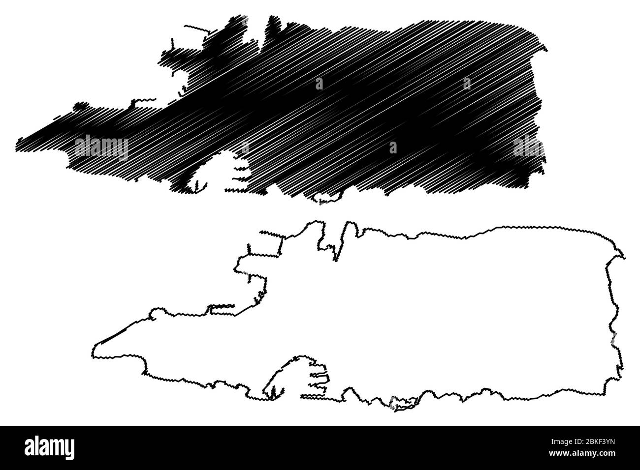 Split City (Republic of Croatia, Split-Dalmatia County) map vector ...