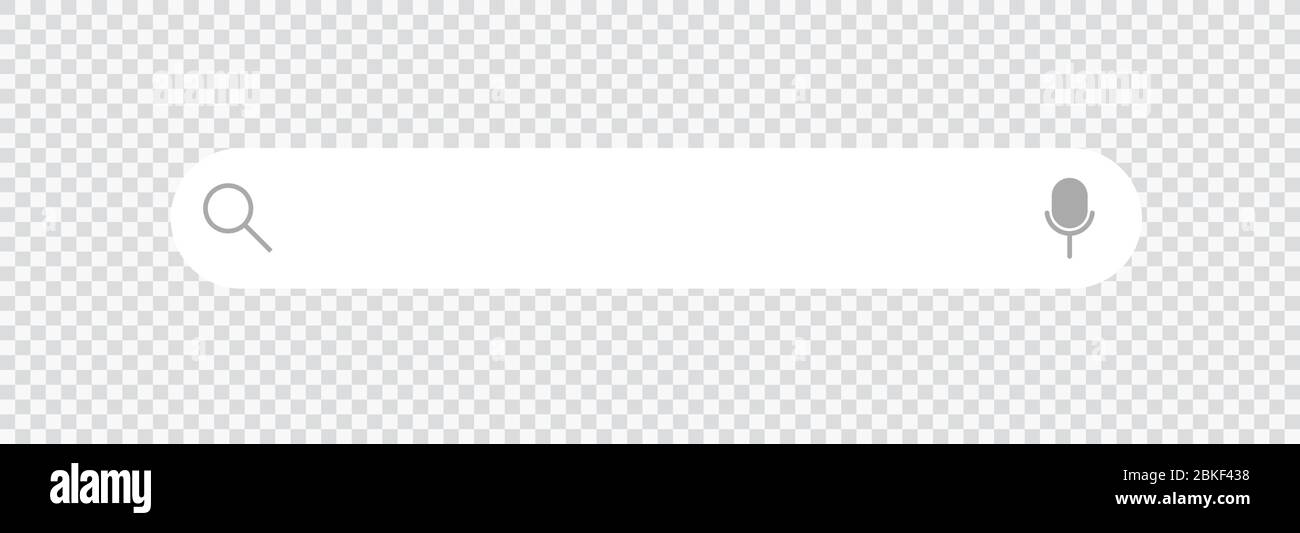 Search bar, search boxes with shadow on transparent background - stock ...