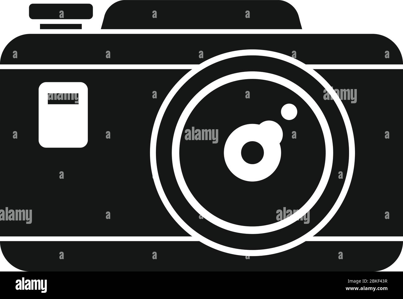 Tourist camera icon. Simple illustration of tourist camera vector icon ...