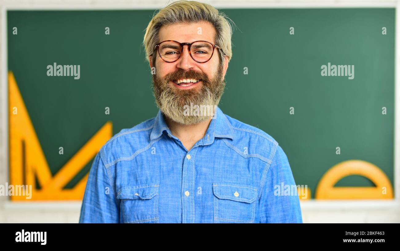Talented Pedagogue Private Lesson Back To School Man Teacher