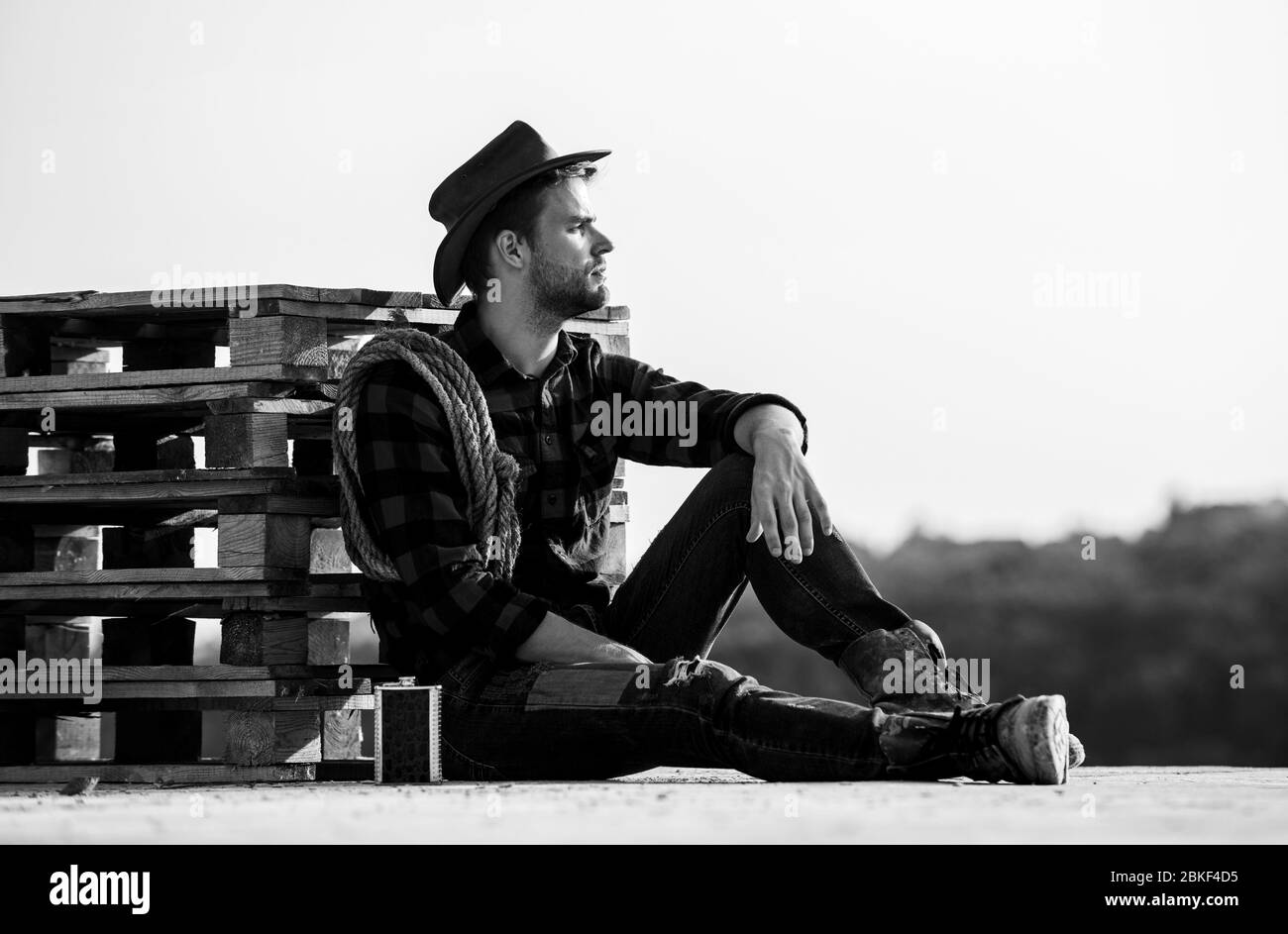 Hard working cowboy hi-res stock photography and images - Alamy