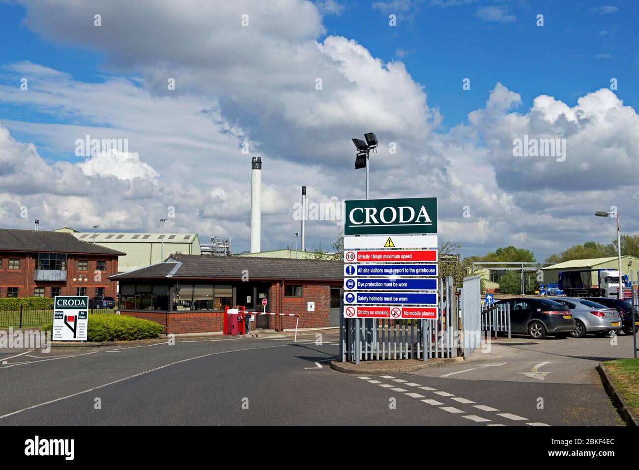 Croda chemical plant in the village of Rawcliffe Bridge, East Yorkshire ...